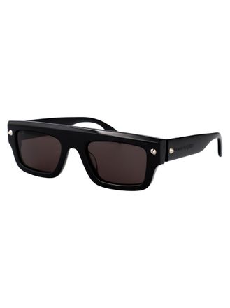 Alexander McQueen Unisex Sunglasses Black-Grey Acetate Black-Black-Grey Black/black/grey