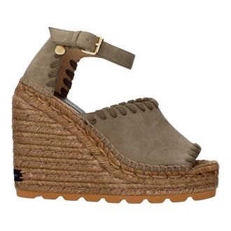 Stella McCartney Stella McCartney Gr&uuml;ne Leder Wedge Sandalen - - Shoes - Damen - Gr&uuml;n - 36 EU