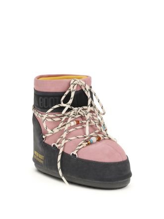 Moon Boot Womens X Guest Residence Icon Low Grey-Rose Grey/rose