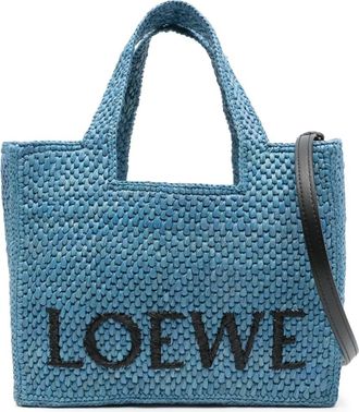 Loewe Kleiner Loewe Font Shopper - Blau