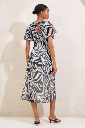 Lipsy Midikleid Lipsy Midikleid mit Chiffon-Flatter&auml;rmeln, Regular (1-tlg)