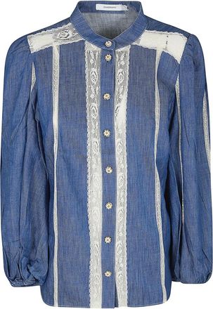 Zimmermann Femme, Blouses et Chemises, Bleu, Taille: 36 FR Awaken Denim Shirt