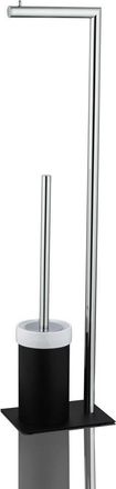 Joop Blackline WC-Bürstenkombination - Schwarz/Chrom/Keramik Weiß