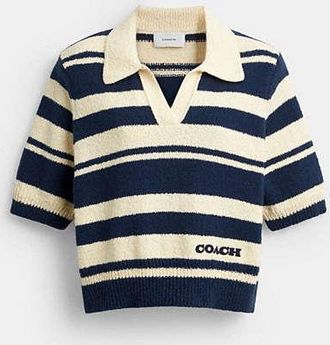 Coach Gestreiftes Strick-Polo