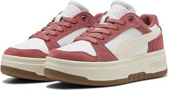 Puma Sneakers Basses en su&egrave;de Rebound Femme pour Femme 35.5, White Frosted Ivory Exotic Red