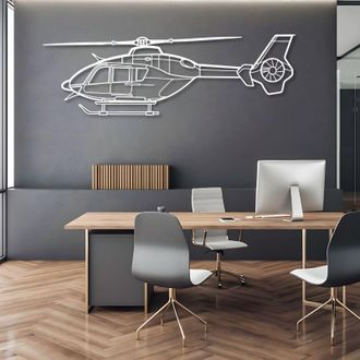 Generic Moderne minimalistische Wanddekoration aus Metall, Hubschrauber-Wanddeko, Flugzeug-Wanddeko, Luftfahrt-Wanddeko f&uuml;r Wohnzimmer, Schlafzimmer, B&uuml;ro, Pi