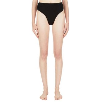 Ziah 90s High Waisted Boucl&ecirc; Bikini Bottoms - - Swimwear - Damen - Schwarzk - M