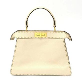 Fendi Pre-owned Cuir sacs-fendi - Femme - Pre-owned - Beige - Taille: ONE Size