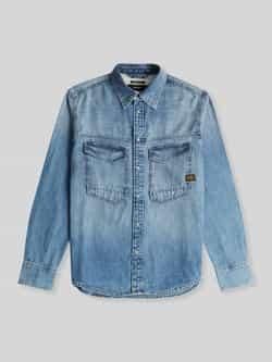 G-Star Relaxed Fit Jeanshemd aus reiner Baumwolle mit Druckkn&ouml;pfen