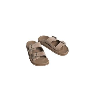 Calvin Klein Sandales plates en cuir daim