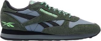 Reebok Baskets Classiques Unisexes en Cuir, Dark Fog Black Grit Green, 41 EU