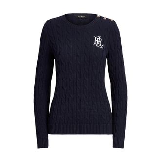 Ralph Lauren Femme, Pulls, Bleu, Taille: 38 FR Pull ras du cou