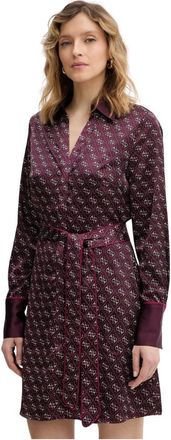 Guess Femme, Robes, Violet, Taille: 38 FR Robe chemise Blerta
