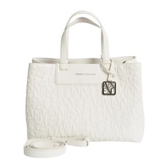 A|X Armani Exchange Femme, Sacs, Blanc, Taille: ONE Size Shopper Bag