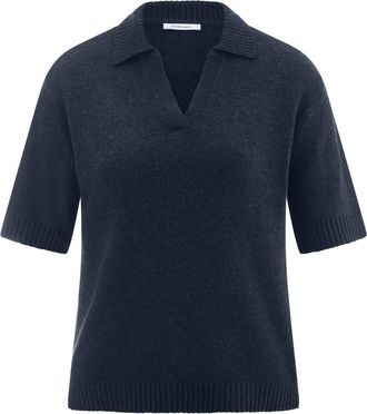 Peter Hahn Pullover Polokragen Peter Hahn blau