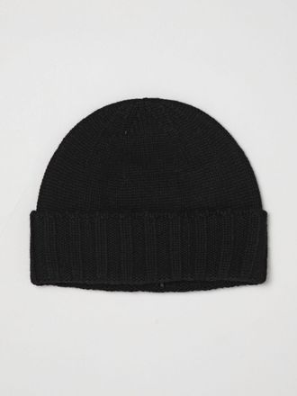 Drumohr Bonnet en pur cachemire tricot&eacute; en c&ocirc;tes avec revers