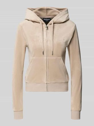 Juicy Couture Sweatjacke mit Samtoptik
