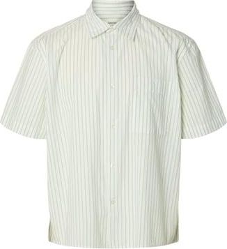 Selected Chemise textur&eacute;e &agrave; manches courtes en coton