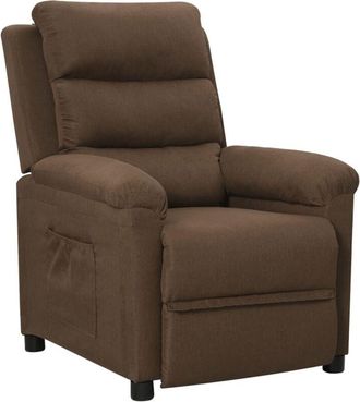 vidaXL Fauteuil inclinable Marron Tissu Vidaxl