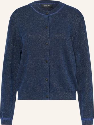 Marc Cain Strickjacke Mit Alpaka Und Schmucksteinen blau