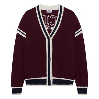 GCDS Gestreifter Cardigan - - Knitwear - Damen - Rot - S