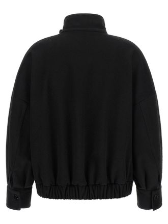 Alberto Biani Loro Piana Wool Bomber Jacket - Black