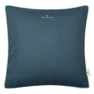 Tom Tailor Deko Kissen Dove Signature - 2er Set Kissenbezug 40x40 anthrazit - Deko Wohnzimmer - ohne F&uuml;llung - Pflegeleichte Kissenh&uuml;lle