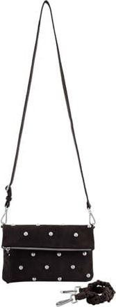 Fredsbruder Cuir sac à épaule bandoulière Endless Beads Flap Bag Brown brun