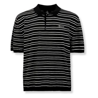 Represent California Gestreiftes Strick-Polo - - Tops - Herren - Schwarzk - 2XL