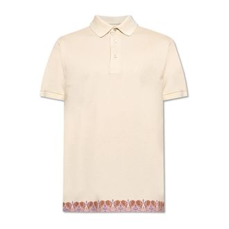 Etro Polo mit Logo - - Tops - Herren - Beige - S