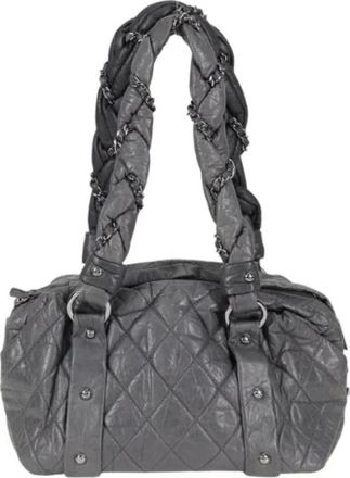 Chanel Pre-owned Cuir sacs-chanel - Femme - Pre-owned - Gris - Taille: ONE Size