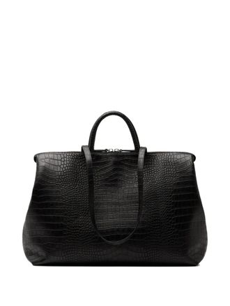 Mars&egrave;ll crocodile-effect tote bag - Noir