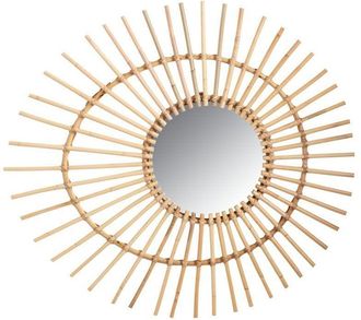 Aubry Gaspard Miroir en rotin Oeuf