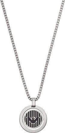 Emporio Armani Halskette F&uuml;r M&auml;nner, L&auml;nge: 525mm, Gr&ouml;&szlig;e Anh&auml;nger: 20X20X3mm Silber Edelstahl Halskette, EGS2725040