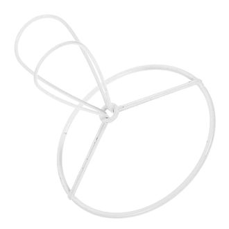 BESPORTBLE DECORNIJIA Selbstgemacht Metall Lampenschirmring 90mm Wei&szlig; Lampenschirmrahmen f&uuml;r Deckenleuchten und Tischlampen Metall Lampenschirmhalterung f&uuml;r Bele