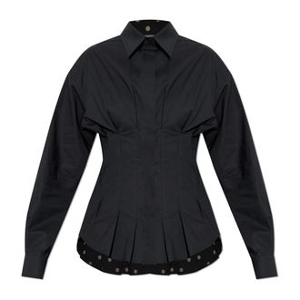 Moschino Hemd mit Tupfenmuster - - Blouses & Shirts - Damen - Schwarzk - XS