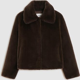 Apparis Manteau Elis Fausse Fourrure Espresso