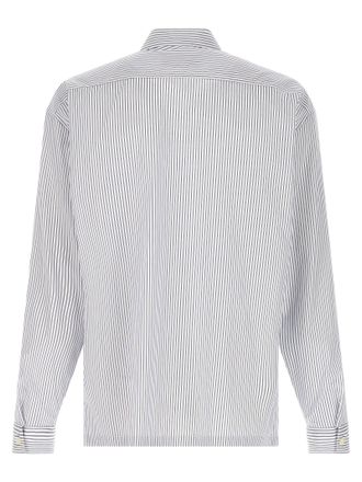 Prada Striped Cotton Poplin Shirt - White