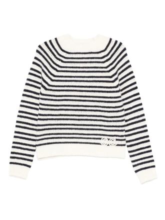 Semicouture Pullover mit Streifendetail - Weiß