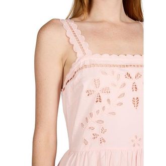 BERENICE Robe longue brod&eacute;e en coton