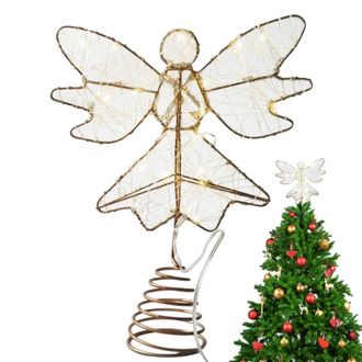 Generico Weihnachtsdekoration: Goldene LED f&uuml;r B&auml;ume, batteriebetriebene Dekoration, festlicher | glitzernde Baumdekoration f&uuml;r drinnen und drau&szlig;en, Bauernhof,