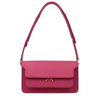 Marni Femmes Sacs &agrave; bandouli&egrave;re en cuir fuchsia