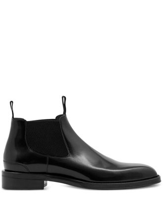 Burberry bottines Chelsea en cuir &agrave; bout carr&eacute; - Noir