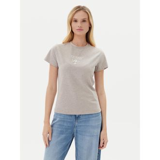 Guess T-Shirt V4YI21 KCDH1 Grau Slim Fit