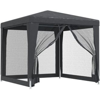 vidaXL Vidaxl - Tente de f&ecirc;te 2.5x2.5m avec 4 parois lat&eacute;rales en maille - R&eacute;sistante &agrave; leau et aux UV - Id&eacute;ale pour &eacute;v&eacute;nements ext&eacute;rieurs