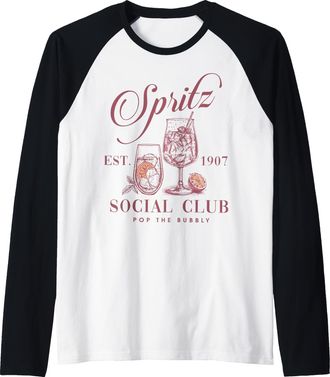 Trendy Apparel Spritz Social Club Pop The Bubbly Est 1907 Raglan