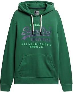 Superdry Classic VL Heritage Hoodie Maillot de survêtement, Vert-Pin, S Homme