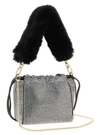 Pinko Fabric Bucket Bag - Black