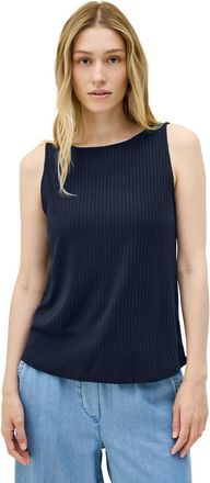 Cecil Damen B323540 Top mit Rippstruktur, Urban Navy Blue, XL