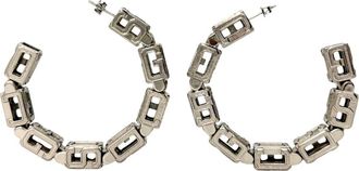 GCDS Gcds, Femme, Accessoires, Gris, Taille: ONE Size Hoop Earrings
